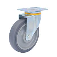 China Industry Trolley Grey Plastic Caster Wheel with US Currency and 130kg Load Capacity for sale
