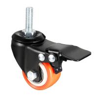 China Orange Plastic PVC/PU Furniture Caster Wheel Hole Distance 9*6.2mm/11*8.2mm/12*8.2mm for sale