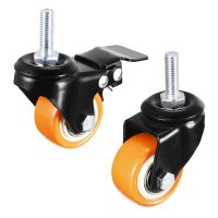 China Orange Plastic PVC/PU Furniture Caster Wheel Hole Distance 9*6.2mm/11*8.2mm/12*8.2mm for sale