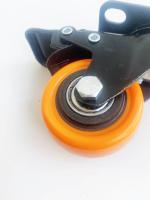 China Orange Plastic PVC/PU Furniture Caster Wheel Hole Distance 9*6.2mm/11*8.2mm/12*8.2mm for sale
