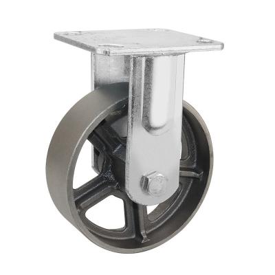 China Industrial 50mm Thickness Heavy Duty All Iron Steel Swivel Caster Wheel 4 5 6 8inch for sale