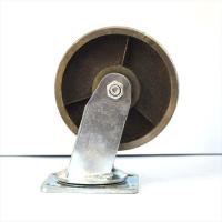 China Industrial 50mm Thickness Heavy Duty All Iron Steel Swivel Caster Wheel 4 5 6 8inch for sale