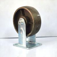 China Industrial 50mm Thickness Heavy Duty All Iron Steel Swivel Caster Wheel 4 5 6 8inch for sale