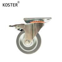 China 130kg Maximum Load 5inch Swivel TPR Wheel Medium Duty Caster for Heavy Duty Equipment for sale