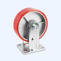 China Industrial Heavy Duty PU Caster Wheel with Brake Diameter 100mm/125mm/150mm/200mm for sale