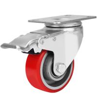 China 103mm/128mm/155mm Iron PU Screw Type Furniture Caster Wheel 2.5