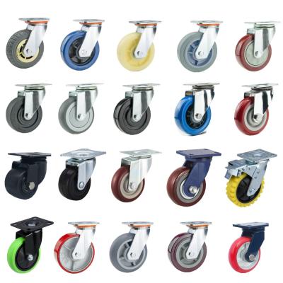 China Double Bearing Surface PVC Caster Wheel Fix Without Brake Load 100kg/110kg/130kg for sale