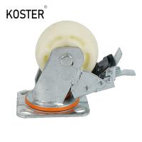China Industrial Caster Wheel 2 Inch Fixed PU Material MW Caster Heavy Duty Rotating Wheel for sale