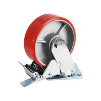 China Zinc Plated Heavy Duty Industrial PU Caster Wheel 4
