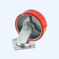 China Zinc Plated Heavy Duty Industrial PU Caster Wheel 4