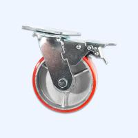 China Zinc Plated Heavy Duty Industrial PU Caster Wheel 4