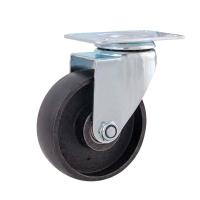 China 75mm/100mm/125mm Diameter Grey Blue Iron Np Rubber Caster Wheel for Furniture Casters for sale