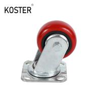 China 4 Inch/5 Inch/6 Inch/8 Inch Flat Plate Silk Pole Universal Industrial Caster With Brake for sale