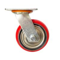 China 500kg Load Capacity Heavy Duty Rion Core Caster Wheel with Durable PU Wheel Material for sale