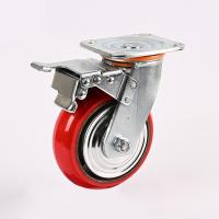 China 500kg Load Capacity Heavy Duty Rion Core Caster Wheel with Durable PU Wheel Material for sale