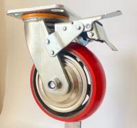 China 500kg Load Capacity Heavy Duty Rion Core Caster Wheel with Durable PU Wheel Material for sale