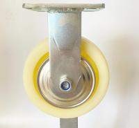 China 4-8 Inch Heavy Duty Plat Nylon Castor with Customized Request and Roller Bearing for sale