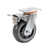 China High Temperature TPR Casters Industrial Trolley Scaffold Castor 4 Inch 5 Inch 8 Inch for sale