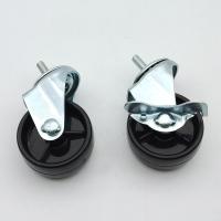China 2 Ton Heavy Duty Adhesive Caster Wheel Top Plate Size 92*64mm Brake for Easy Movement for sale