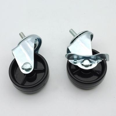 China 2 Ton Heavy Duty Adhesive Caster Wheel Top Plate Size 92*64mm Brake for Easy Movement for sale