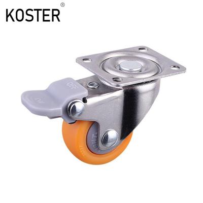 China Customized Size Swivel Caster Wheel with Brake Diameter 75mm/100mm/125mm Made to Order for sale