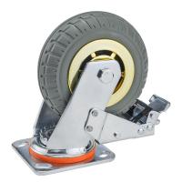 China 300kg Heavy Duty Golden Caster Wheel With Brake And Durable 4 Inch/5 Inch/6 Inch/8 Inch for sale