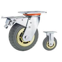 China 300kg Heavy Duty Golden Caster Wheel With Brake And Durable 4 Inch/5 Inch/6 Inch/8 Inch for sale