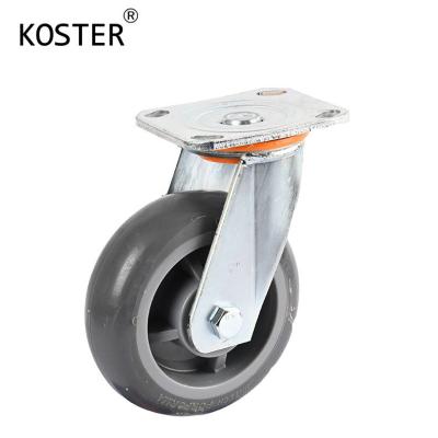 China Diameter 100mm High Temperature TPR Casters Industrial Trolley Scaffold Castor Wheel for sale