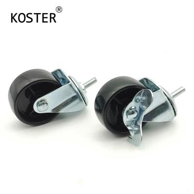 China Ball Bearing Fixed Flat Universal PP Caster Wheel for Furniture Hardware Efficiency for sale