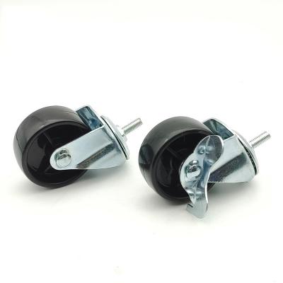 China Polypropylene Swivel Caster White Black Color for Small Flat Furniture 3inch Load 100kg for sale