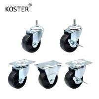 China Industrial Table Wheels with High Load PVC/PU Caster and Zinc Plated Maximum Load 130kg for sale