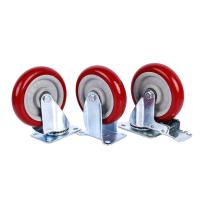 China Industrial Heavy Duty Tread Silent Dual Swivel Locking Caster Wheels with Ball Bearing for sale