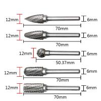 China 6mm 1/4 prime prime Shank Dia Metal Wood Grinding Engraving Polishing Tungsten Rotary Burr Set Porting Tools Carbide Burrs for sale