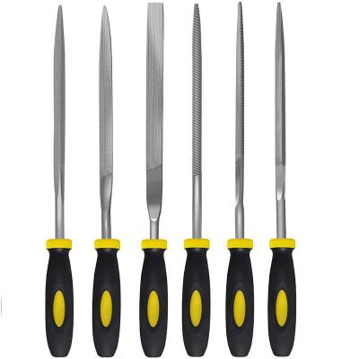China Customized 5PCS 6PCS 10PCS 4*160mm Double Color Handle Needle File Set for Industrial for sale
