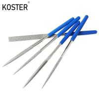China Customized Diamond Coted Needle File 10PCS Half Round Shaped Plastic Coated Grip Handle for sale