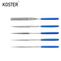 China Customized Diamond Coted Needle File 10PCS Half Round Shaped Plastic Coated Grip Handle for sale