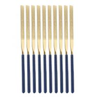 China Customized Diamond Coted Needle File 10PCS Half Round Shaped Plastic Coated Grip Handle for sale