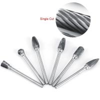 China 10 PCS Unicolor Double Cut 3X6mm Tungsten Carbide Rotary Burr Set for Metal Drilling for sale