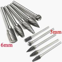 China SL-4 Tungsten Carbide Burr Double Cut Rotary Burrs File Radius Taper Shape 1/4