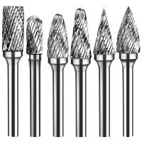China Section Shape Round Tungsten Carbide Burr 6mm Single Cut Rotary Burr for Metal Carving for sale