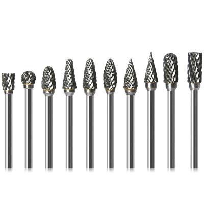 China Wholesaler 6mm Shank Diameter Drill Bits Rotary Files Burs Tool Tungsten Carbide Burr for sale