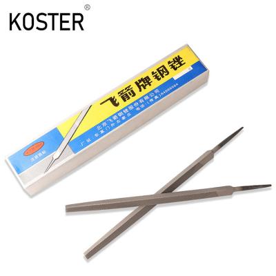 China Steel Triangle File with 120 Grit 8 Inch Length 200mm Medium Three Square Section Shape for sale
