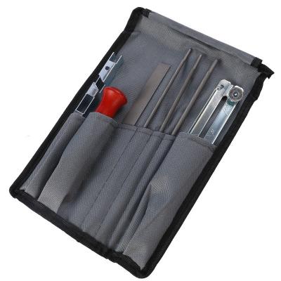 China Half Round Saw Chain Sharpening Kit 7 Pieces Flat Round File Chainsaw Sharpener Tool for sale