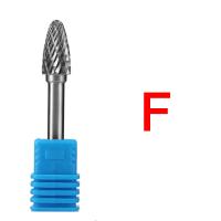 China Carbide Rotary Bur Tool Files Set with F Shape Tungsten Long 1/4inch Shank F122506 Burr for sale