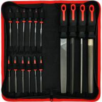 China Saw Files 19PCS DIY Wooden Hand Tool Flat File Kit Steel File Set with Carrying Case for sale