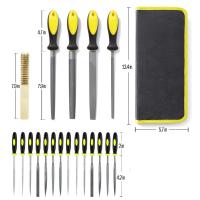 China Saw Files 19PCS DIY Wooden Hand Tool Flat File Kit Steel File Set with Carrying Case for sale