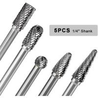 China Customized Request Power Tool 3mm 6mm Shank Carving Metal Engraving Tungsten Burr Set for sale