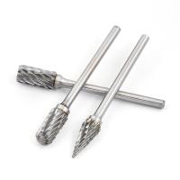 China 5PCS 6mm 1/4 Inch Grey Rose Box Tungsten Rotary Cutter Steel Aluminum Cut Carbide Burrs Set for sale