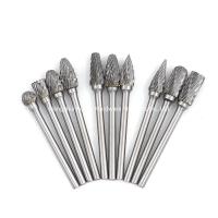 China 6mm 1/4inch Shank Diameter Double Cut Solid Cutting Tools Grinding Cutter Tungsten Rotary Carbide Burr for sale