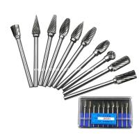 China 6mm 1/4inch Shank Diameter Double Cut Solid Cutting Tools Grinding Cutter Tungsten Rotary Carbide Burr for sale